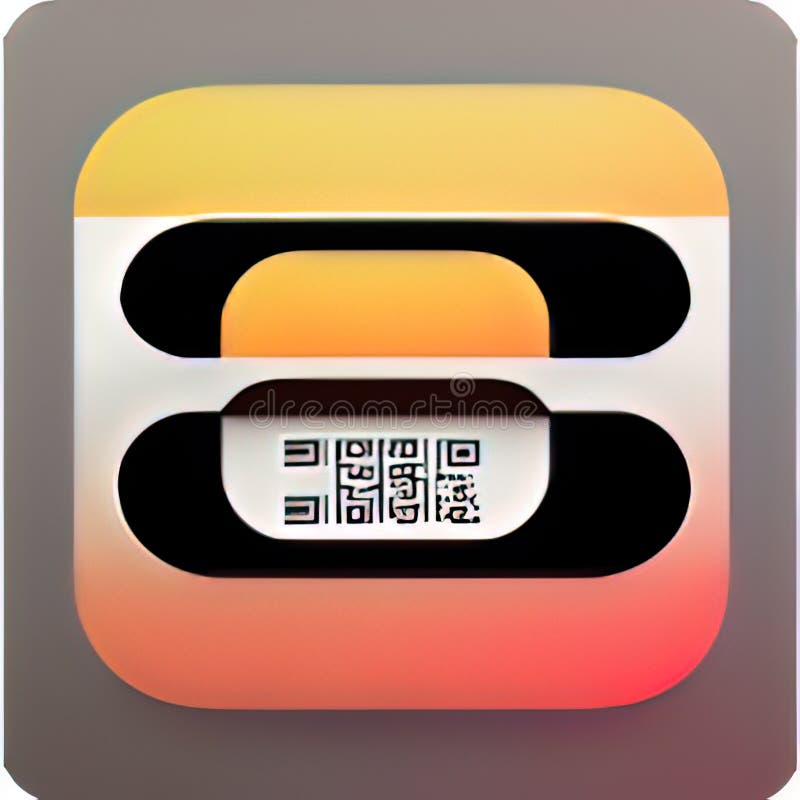 Barcode Scanner Software App Style Icon. Generative AI. Stock ...