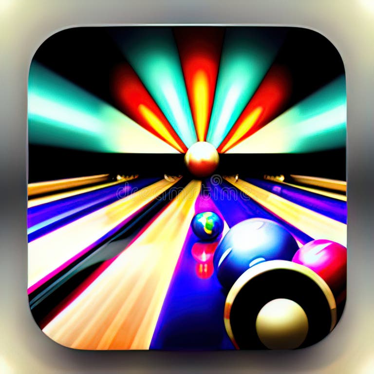 Bowling Software App Style Icon. Generative AI. Stock Illustration ...