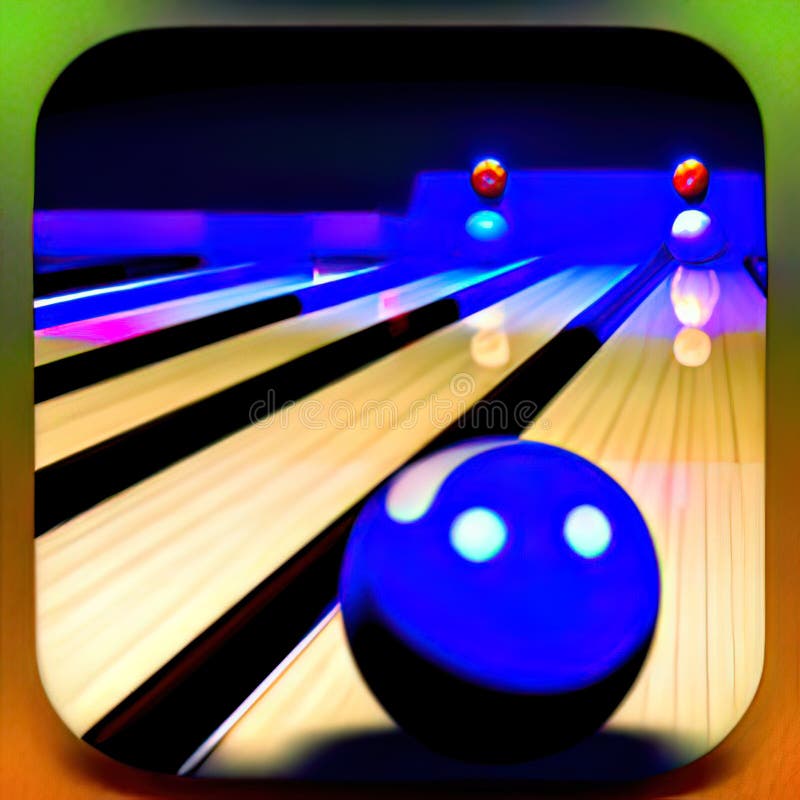 Bowling Software App Style Icon. Generative AI. Stock Illustration ...