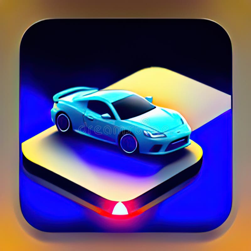 Car Simulator Software App Style Icon. Generative AI. Stock ...