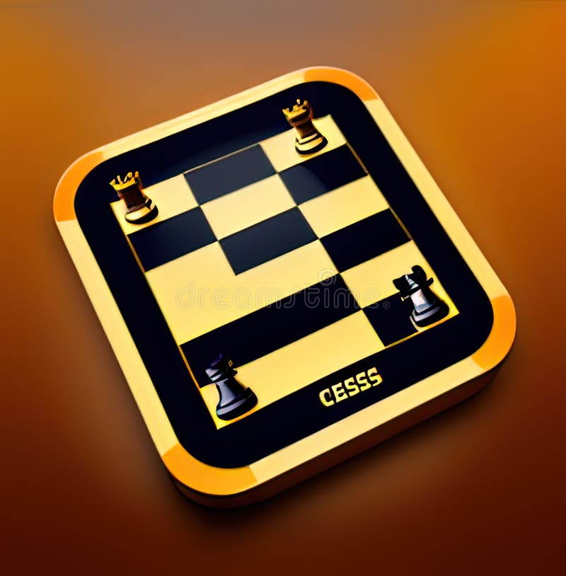 Chess Software App Style Icon. Generative AI. Stock Illustration ...