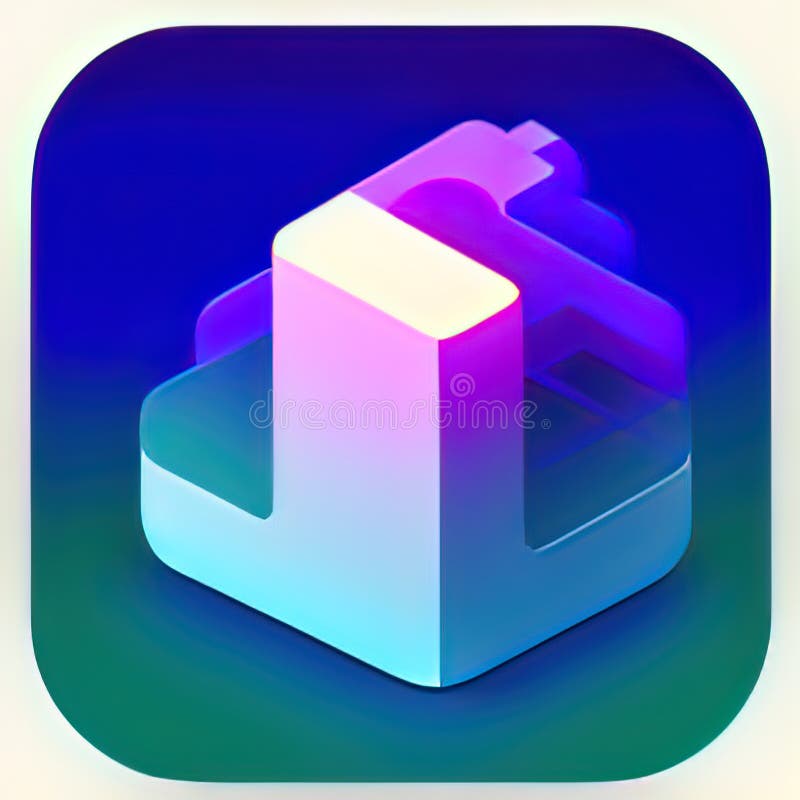 City-Building Software App Style Icon. Generative AI. Stock ...