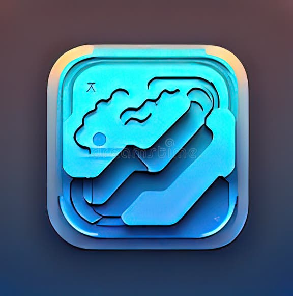 Computer-Aided Design Software App Style Icon. Generative AI. Stock ...