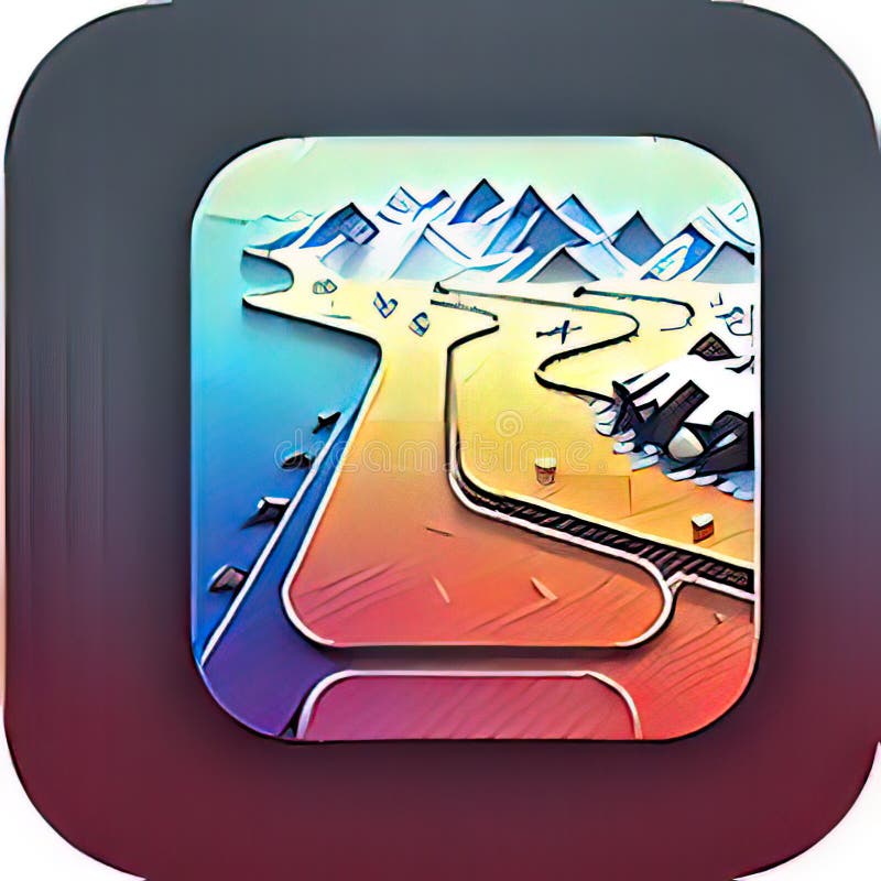 Computer-Aided Design Software App Style Icon. Generative AI. Stock ...