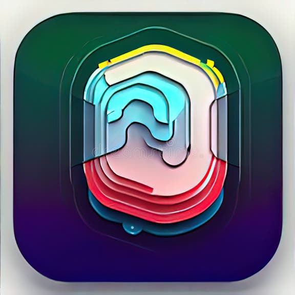 Computer-Aided Design Software App Style Icon. Generative AI. Stock ...