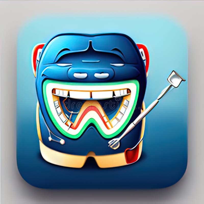 Dentist Software App Icon. Generative AI. Stock Illustration ...