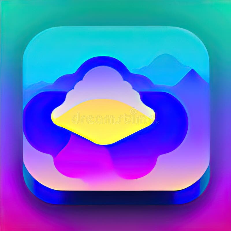 Early Childhood Education Software App Style Icon. Generative AI. Stock ...