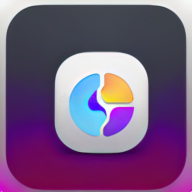 Emoticon Software App Style Icon. Generative AI. Stock Illustration ...