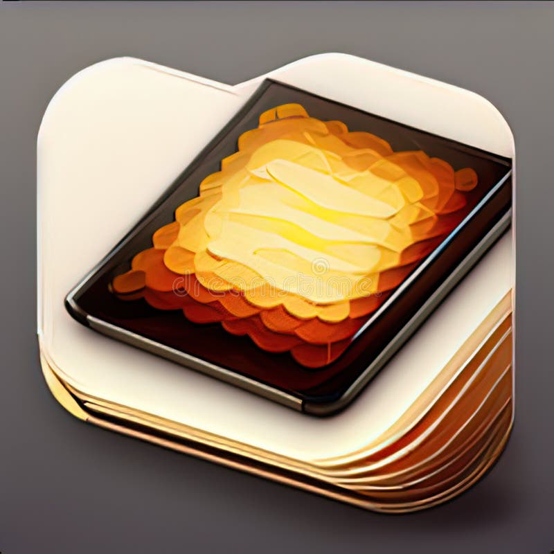 Ereader Software App Style Icon. Generative AI. Stock Illustration ...