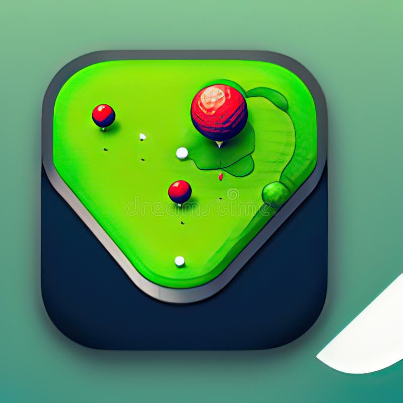 Golf Software App Style Icon. Generative AI. Stock Illustration ...