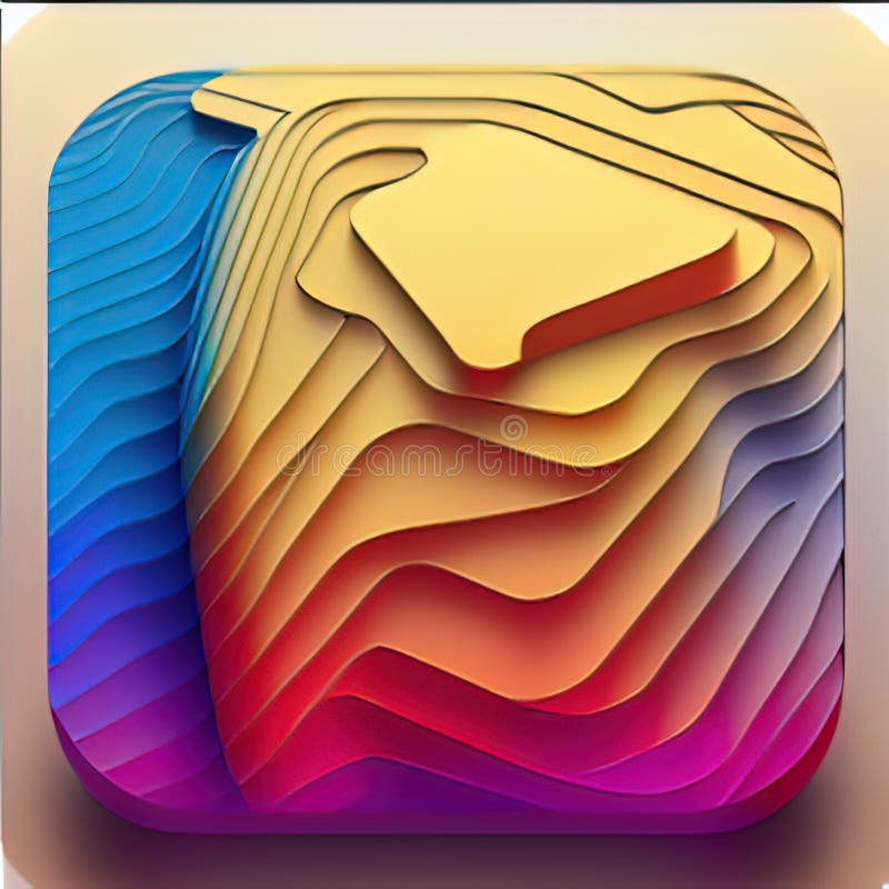 Language Education Software App Style Icon. Generative AI. Stock ...