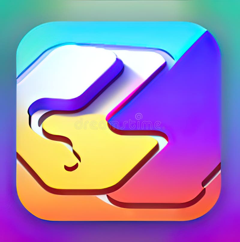 Lifestyle Simulation Software App Style Icon. Generative AI. Stock ...