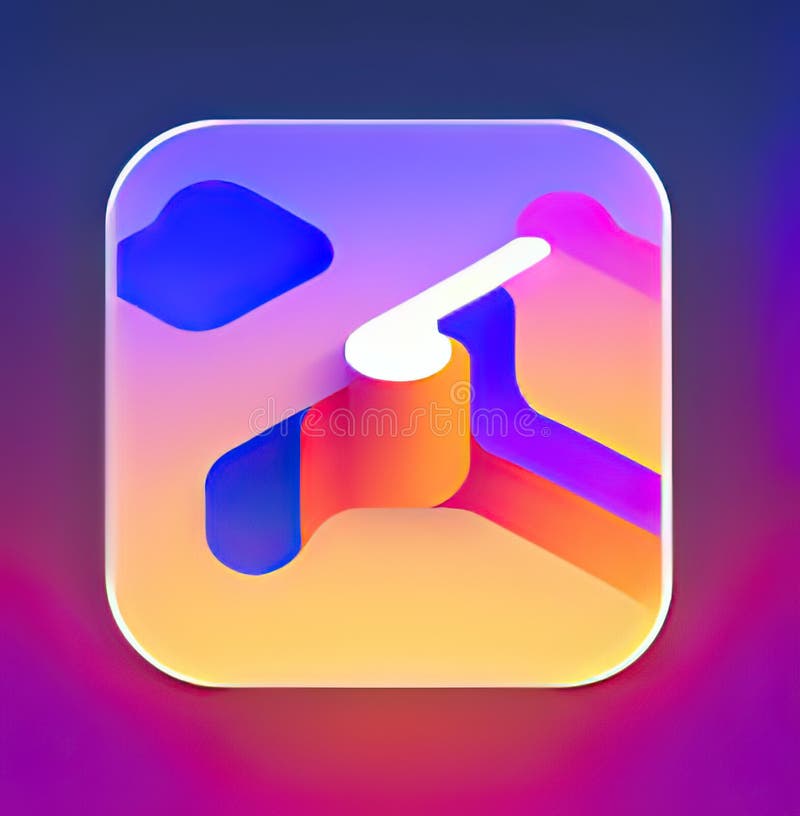 Logo Quiz Software App Style Icon. Generative AI. Stock Illustration ...