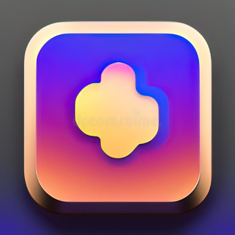 Matching Software App Style Icon. Generative AI. Stock Illustration ...