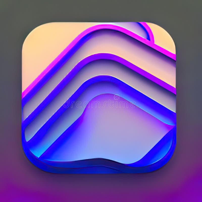 Mathematics Software App Style Icon. Generative AI. Stock Illustration ...