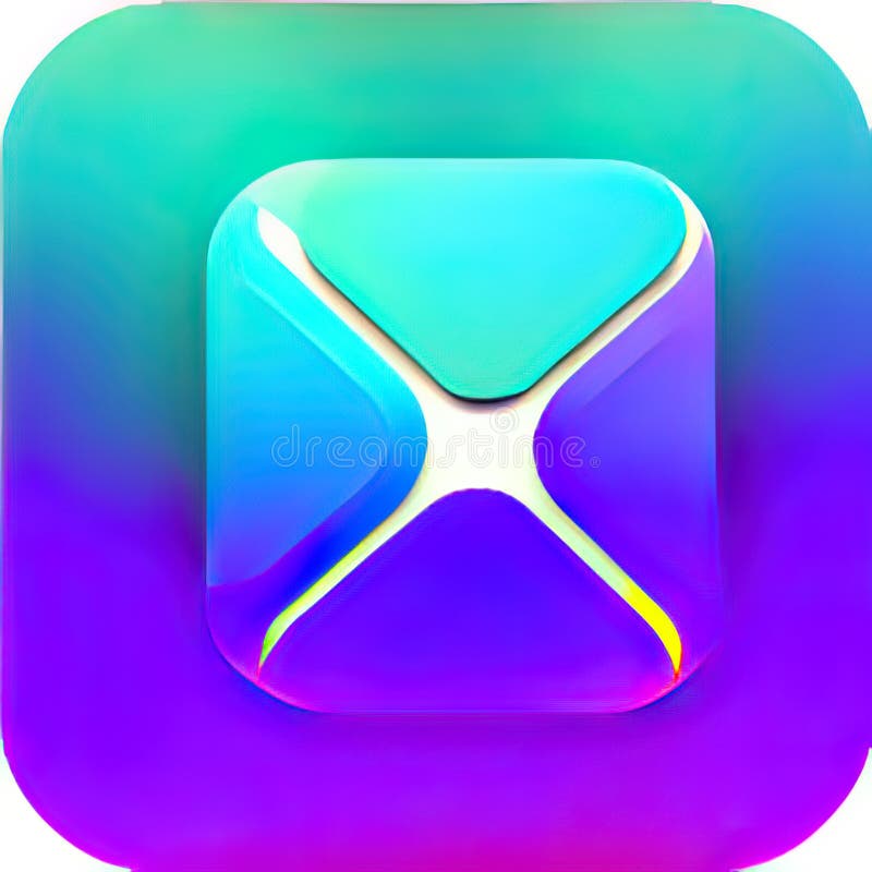 Mirror Software App Style Icon. Generative AI. Stock Illustration ...