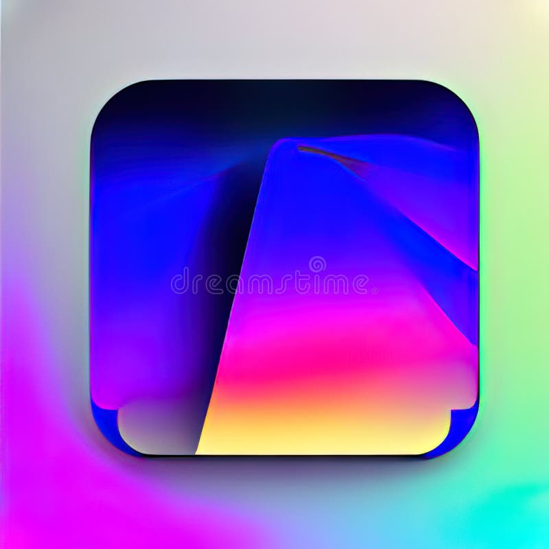 Mirror Software App Style Icon. Generative AI. Stock Illustration ...