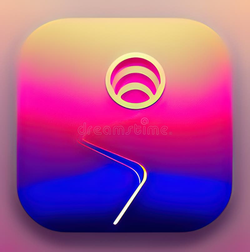 Music Instrument Software App Icon. Generative AI. Stock Illustration ...