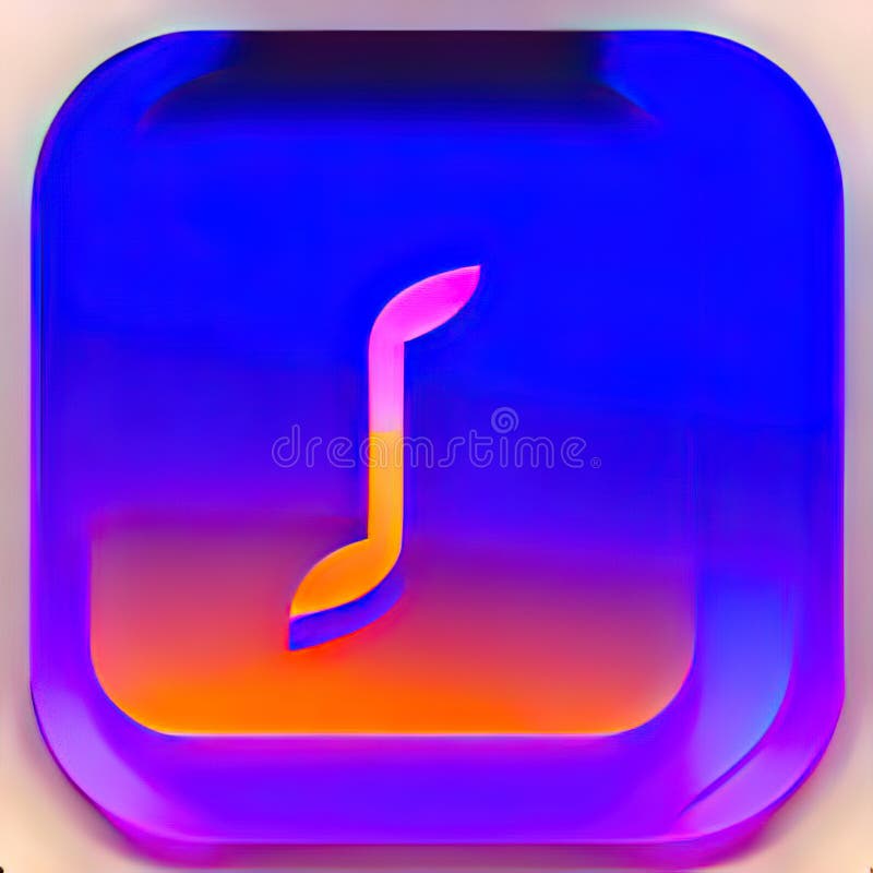 Music Instrument Software App Icon. Generative AI. Stock Illustration ...