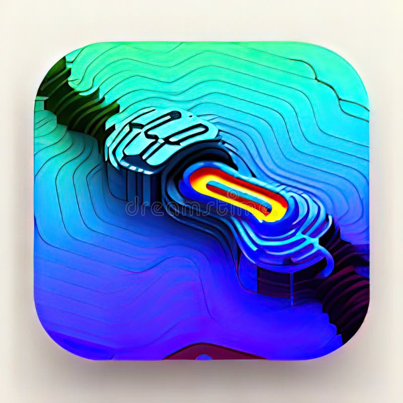 Network Connectivity Software App Style Icon. Generative AI. Stock ...