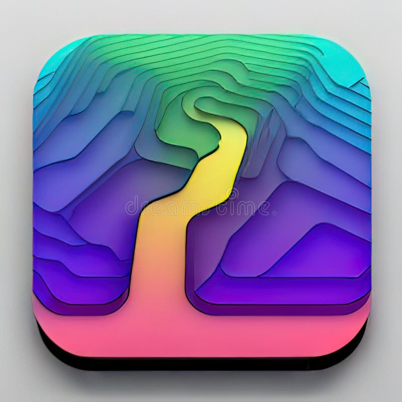 Photo Frame Software App Icon. Generative AI. Stock Illustration ...