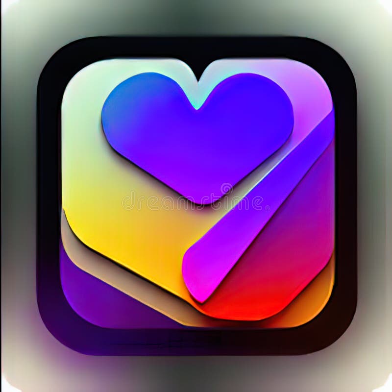 Photo Frame Software App Icon. Generative AI. Stock Illustration ...