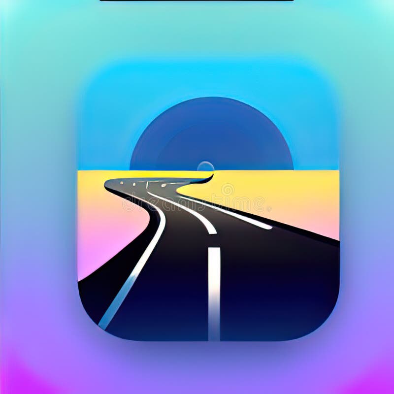 Physics-Based Software App Style Icon. Generative AI. Stock ...