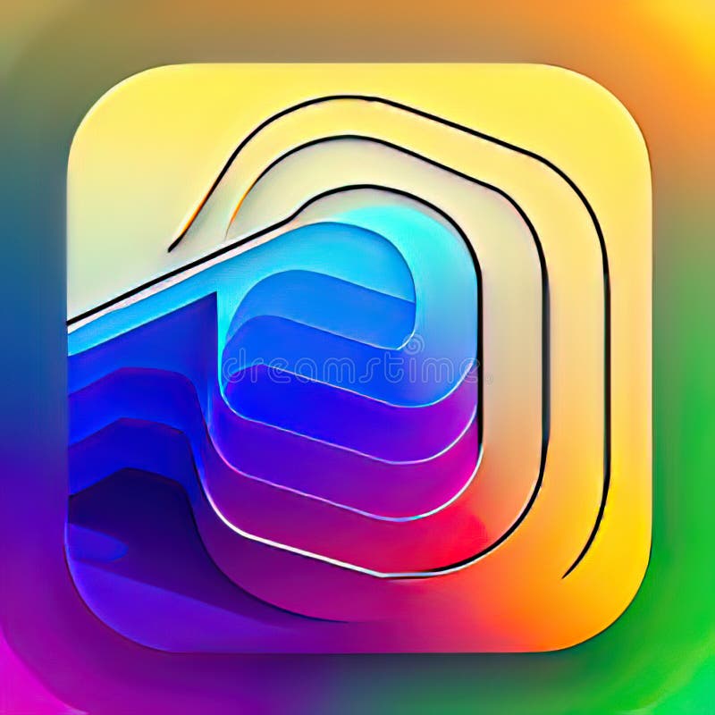 Productivity Software App Style Icon Generative Ai Stock Illustration Illustration Of Bright