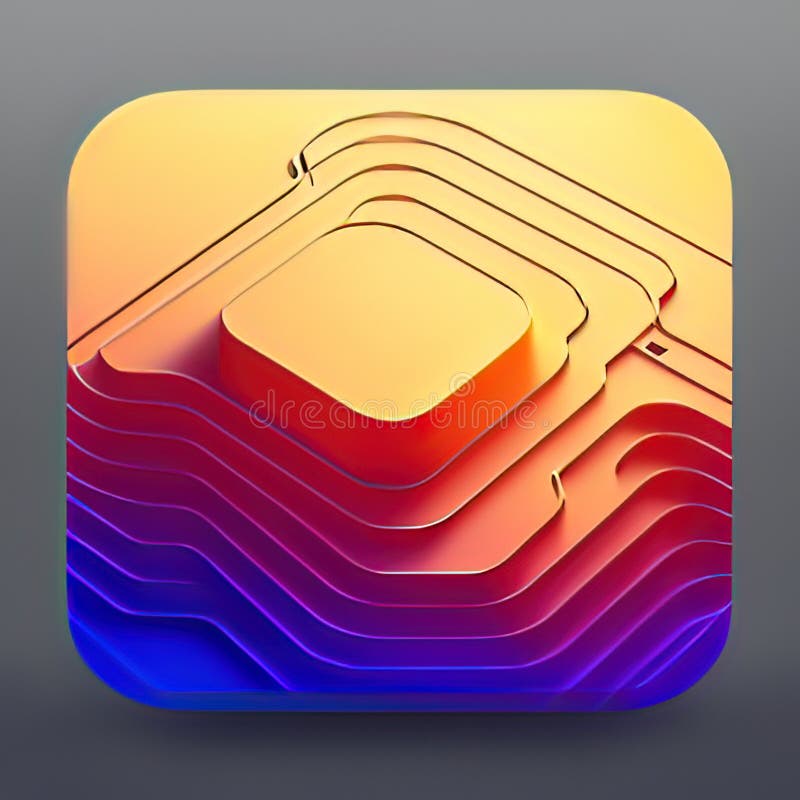 Professional Network Service Software App Icon. Generative AI. Stock ...