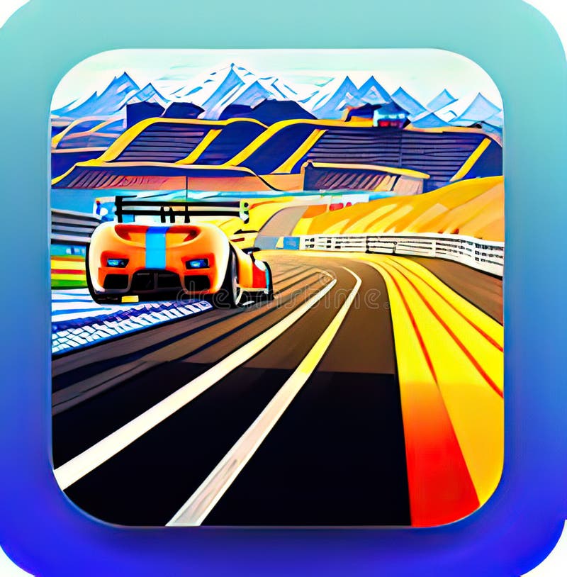 Racing Simulator Software App Style Icon. Generative AI. Stock ...