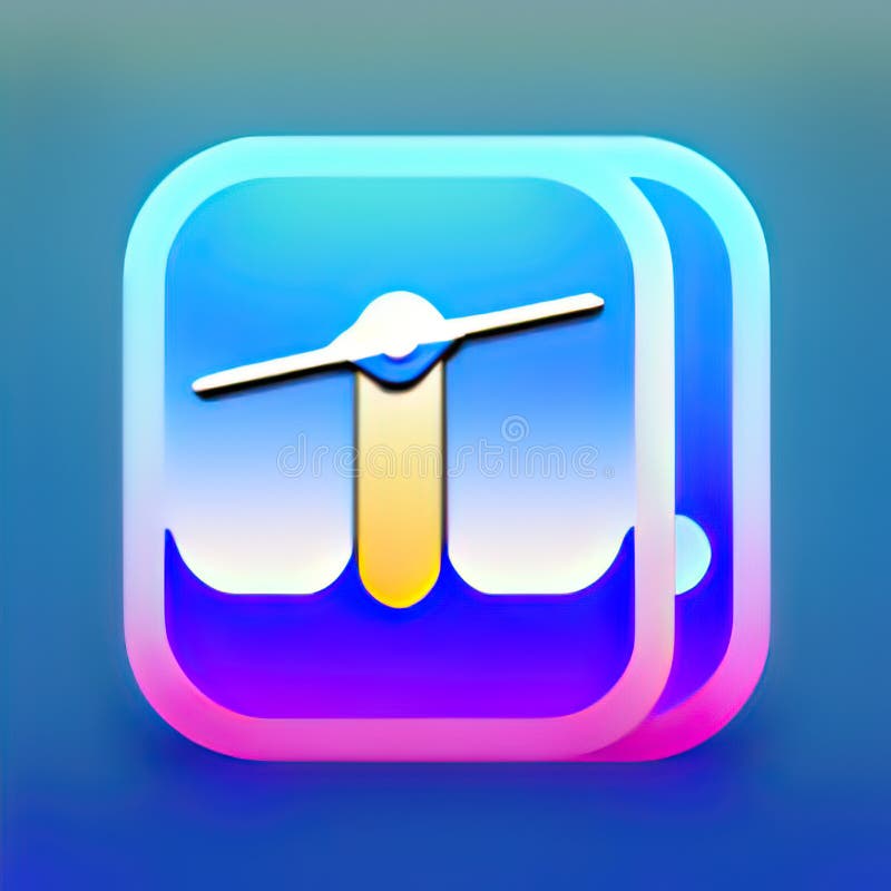 Science Education Software App Style Icon. Generative AI. Stock Image ...