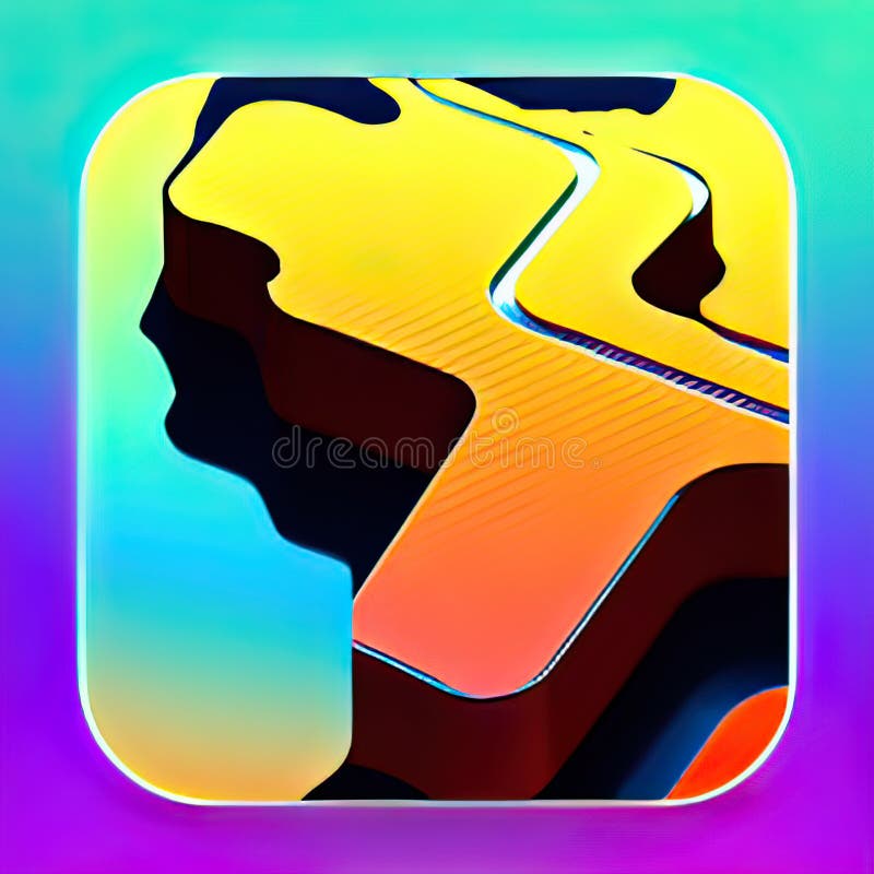 Shedding Software App Style Icon. Generative AI. Stock Illustration ...
