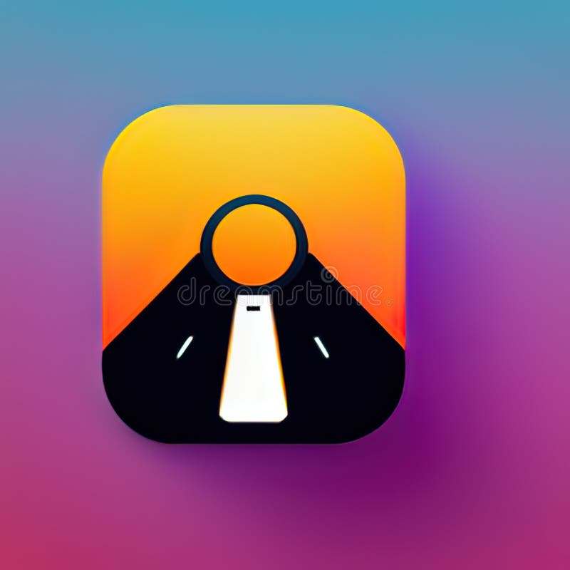 Shooting Range Software App Style Icon. Generative AI. Stock ...