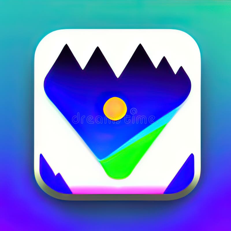 Simulation Software App Style Icon. Generative AI. Stock Illustration ...