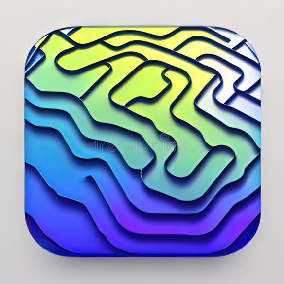 Social Simulation Software App Style Icon. Generative AI. Stock ...