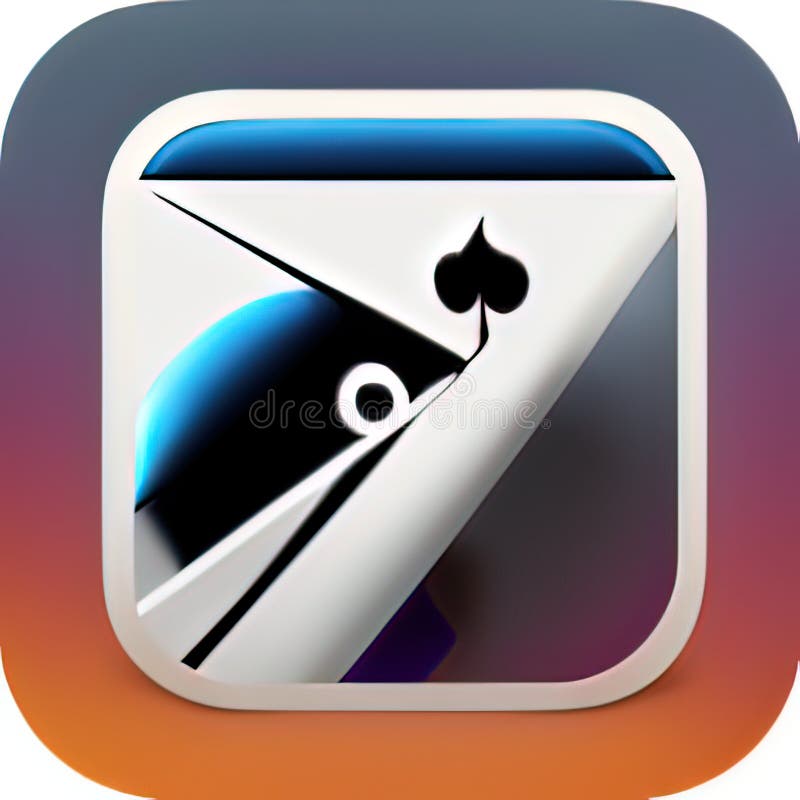 Solitaire Software App Style Icon. Generative AI. Stock Illustration ...