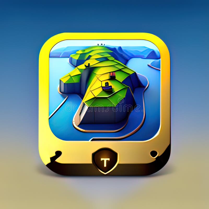 Tactical Role-Playing Software App Style Icon. Generative AI. Stock ...