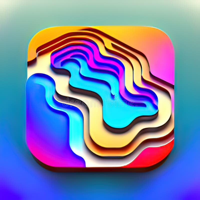 Trivia Software App Style Icon. Generative AI. Stock Illustration ...