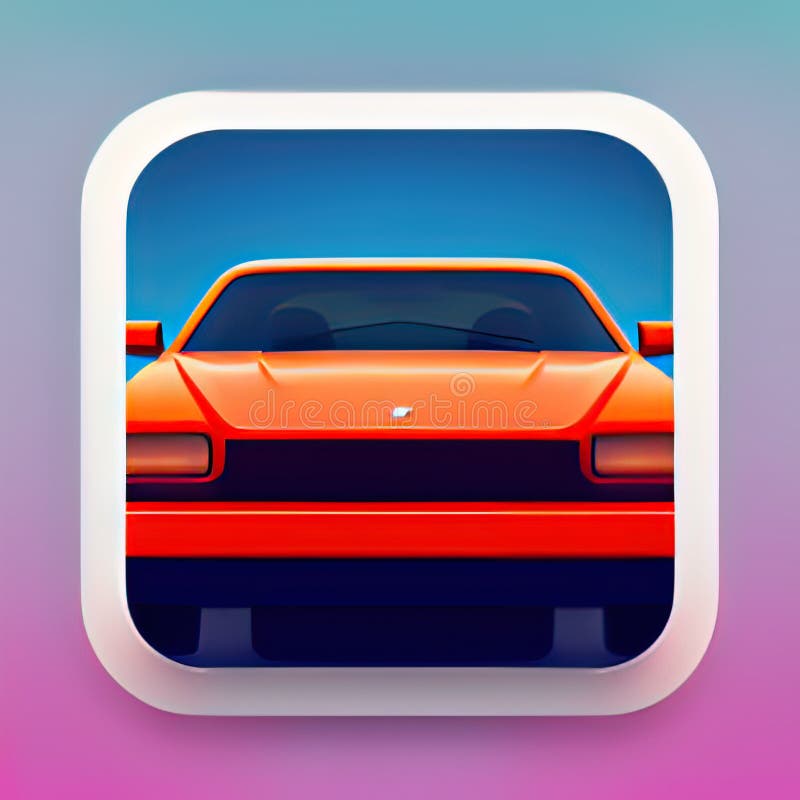 Vehicle Maintenance Software App Style Icon. Generative AI. Stock ...