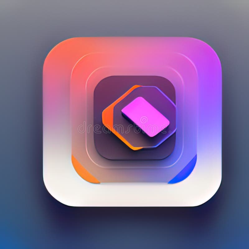 Video Players & Editors Software App Style Icon. Generative AI. Stock ...