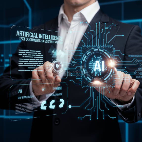 Generative AI Artificial Intelligence Generate Text Document and Abstract Papers Stock ...