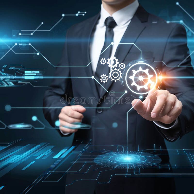 Generative AI Artificial Intelligence Man Touching AI Icon on ...