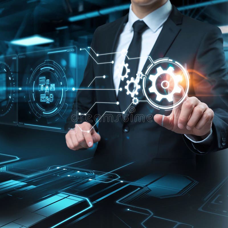 Generative AI Artificial Intelligence Man Touching AI Icon on ...