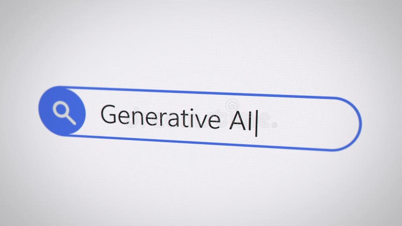 Generative AI Artificial Intelligence Term in Search Engine on Web Page ...