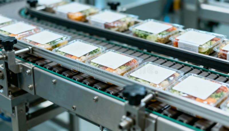 Generative AI Automated Food Packaging Conveyor System Streamlining Production with Efficient ...