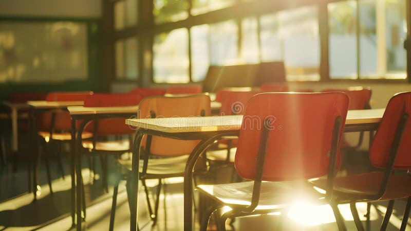 Generative AI Back To School Concept Classroom in Blur Background ...