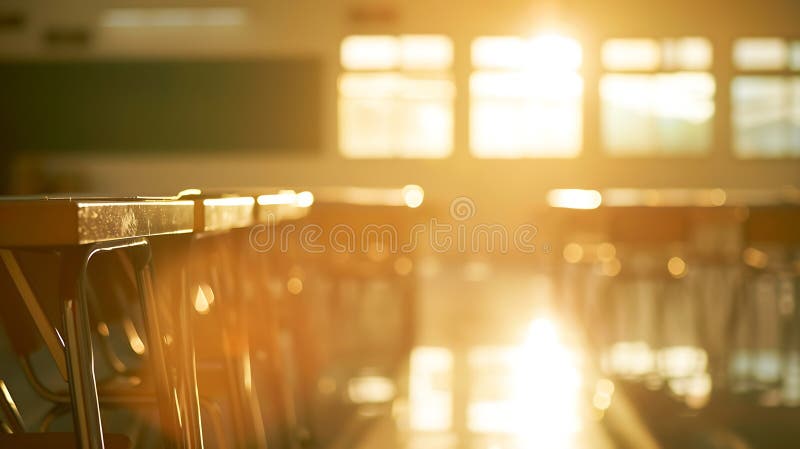 Generative AI Back To School Concept Classroom in Blur Background ...