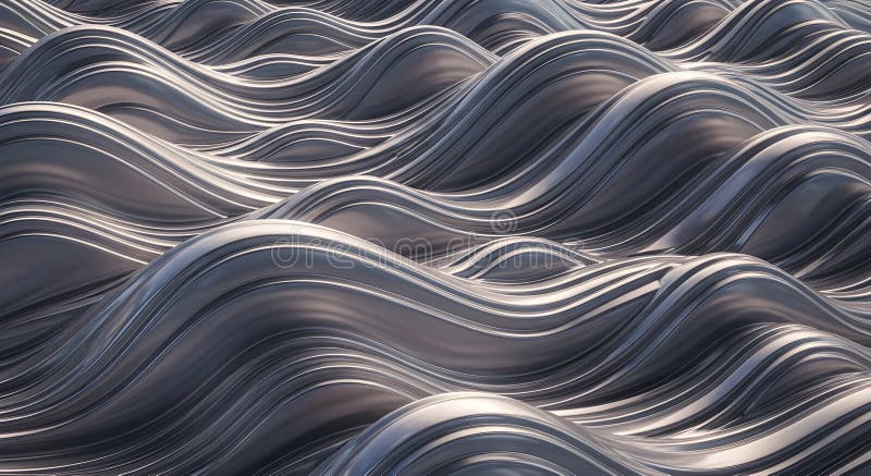 Generative Ai Background Smooth Metallic Wave Surface 1 Upscaled 4X Clean Composition Stock ...