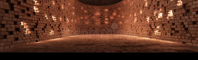 Background Texture Image of Illuminated Antique Light Brick ...