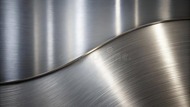 Background Texture of the Shining Metal Surface. the Curved Plate is ...